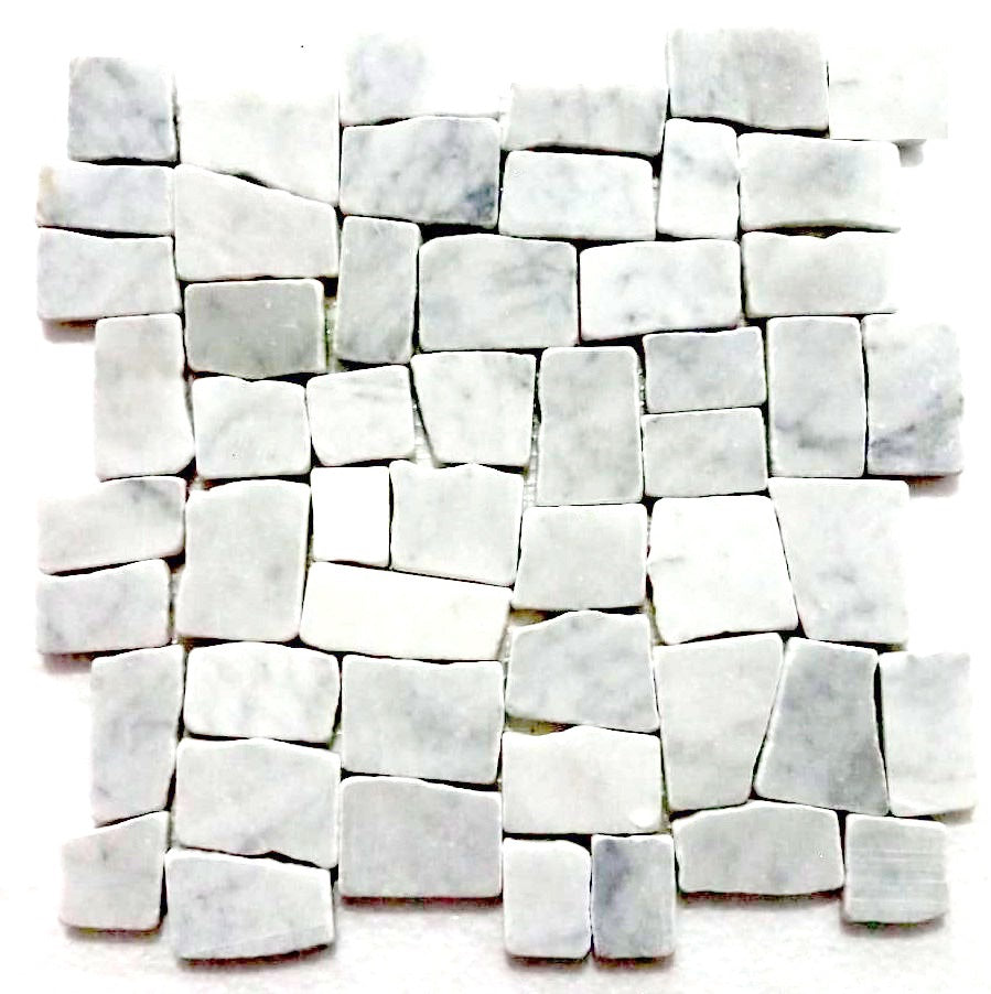 Super White Blocks Mosaic Tile | Pebble Tile Shop