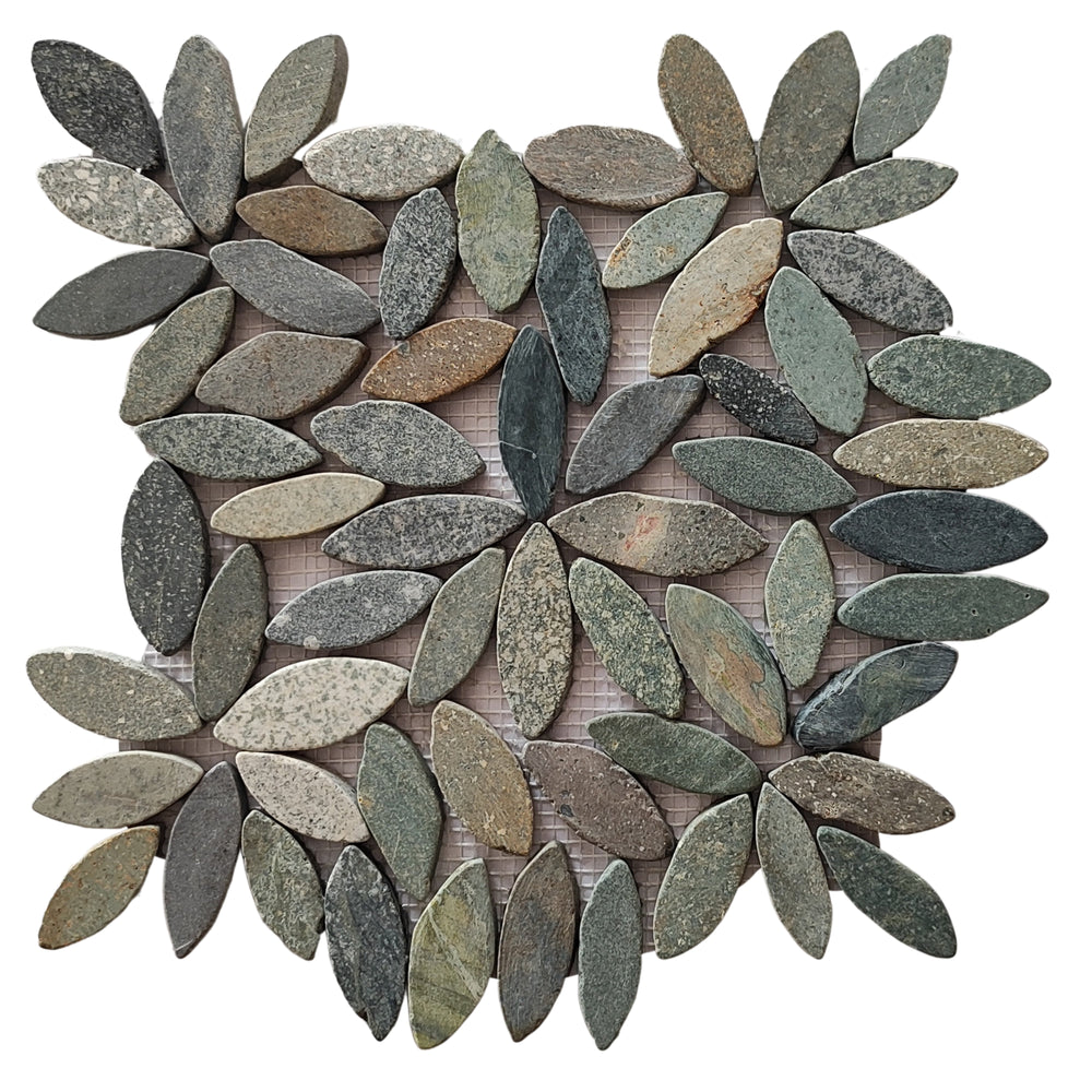 Bali Ocean Flower Pebble Stone Mosaic Tiles | Pebble Tile Shop
