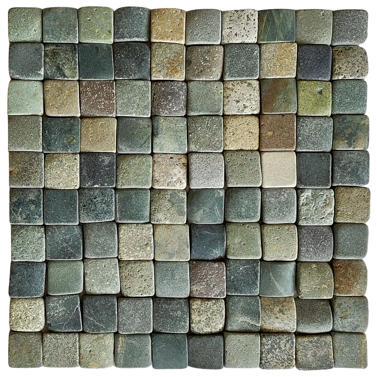 Bali Ocean Pebble Square Mosaic Tile - 1x1 | Pebble Tile Shop