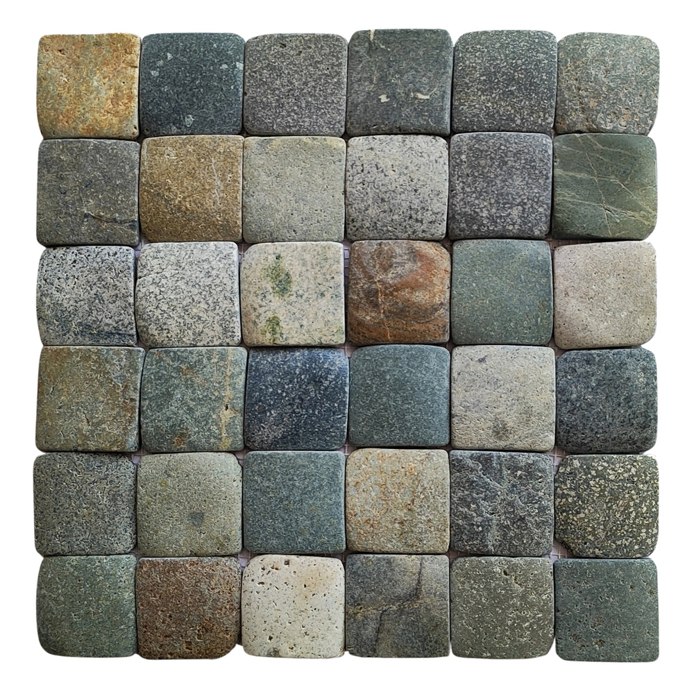 Bali Ocean Pebble Square Mosaic Tile - 2x2 | Pebble Tile Shop