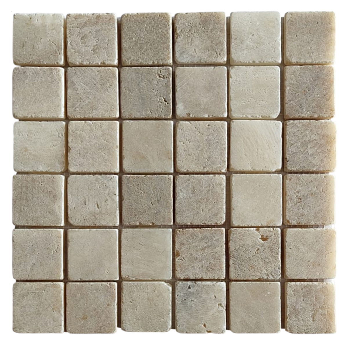 Mix Quartz Square 2x2 Marble Mosaic Tiles | Pebble Tile Shop