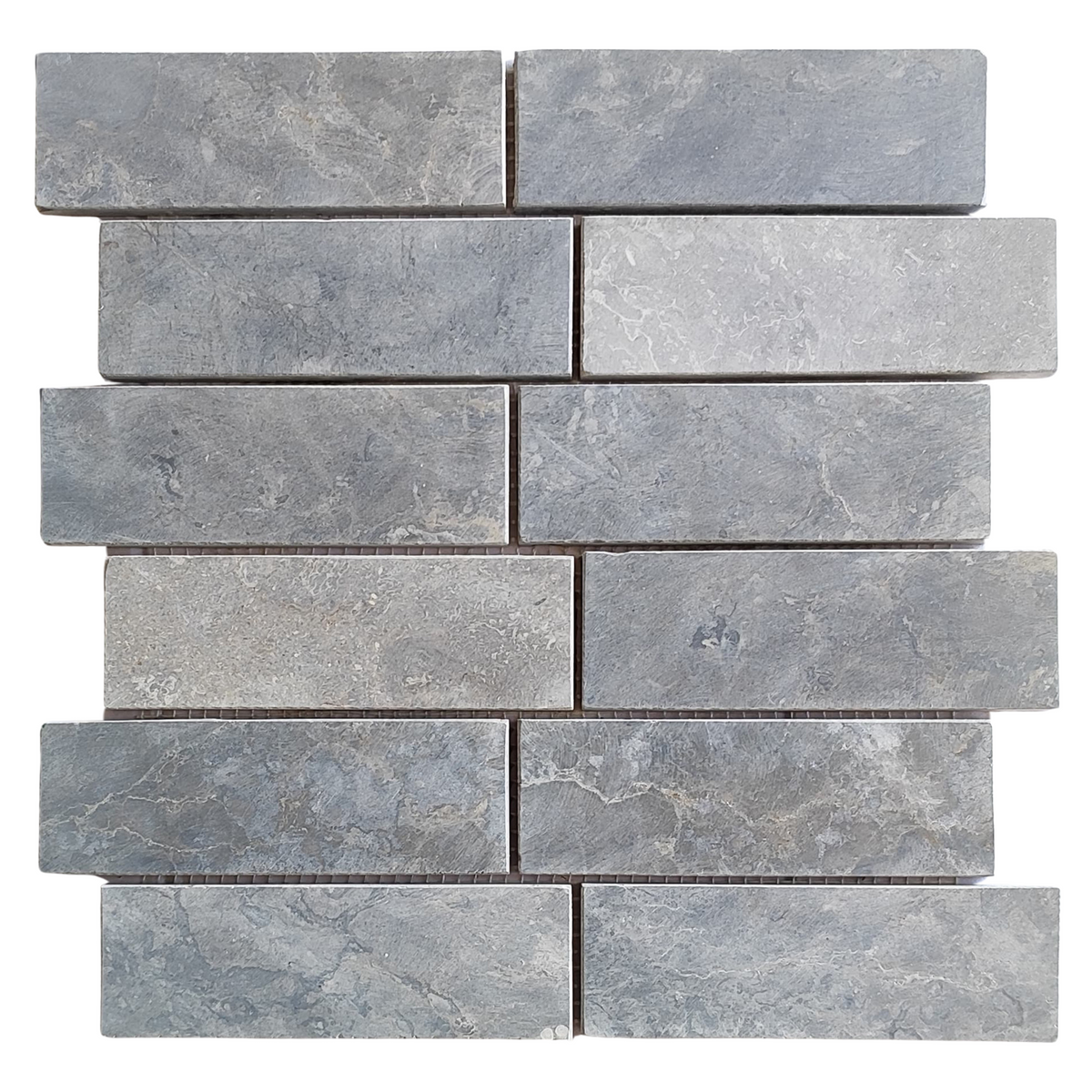 Stone Grey Subway 2x6 Marble Mosaic Tile | Subway Mosaic Tiles | Pebble Tile Shop