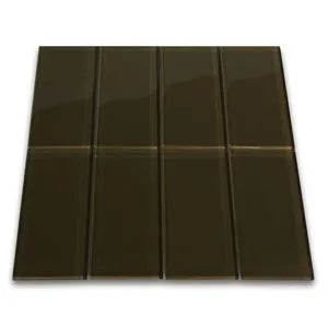 Chocolate Glass Subway Tile | Pebble Tile Shop