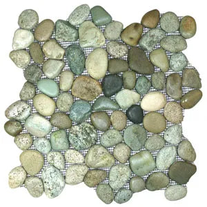 Glazed Sea Green Pebble Tile | Glazed Pebble Tile | Pebble Tile Shop