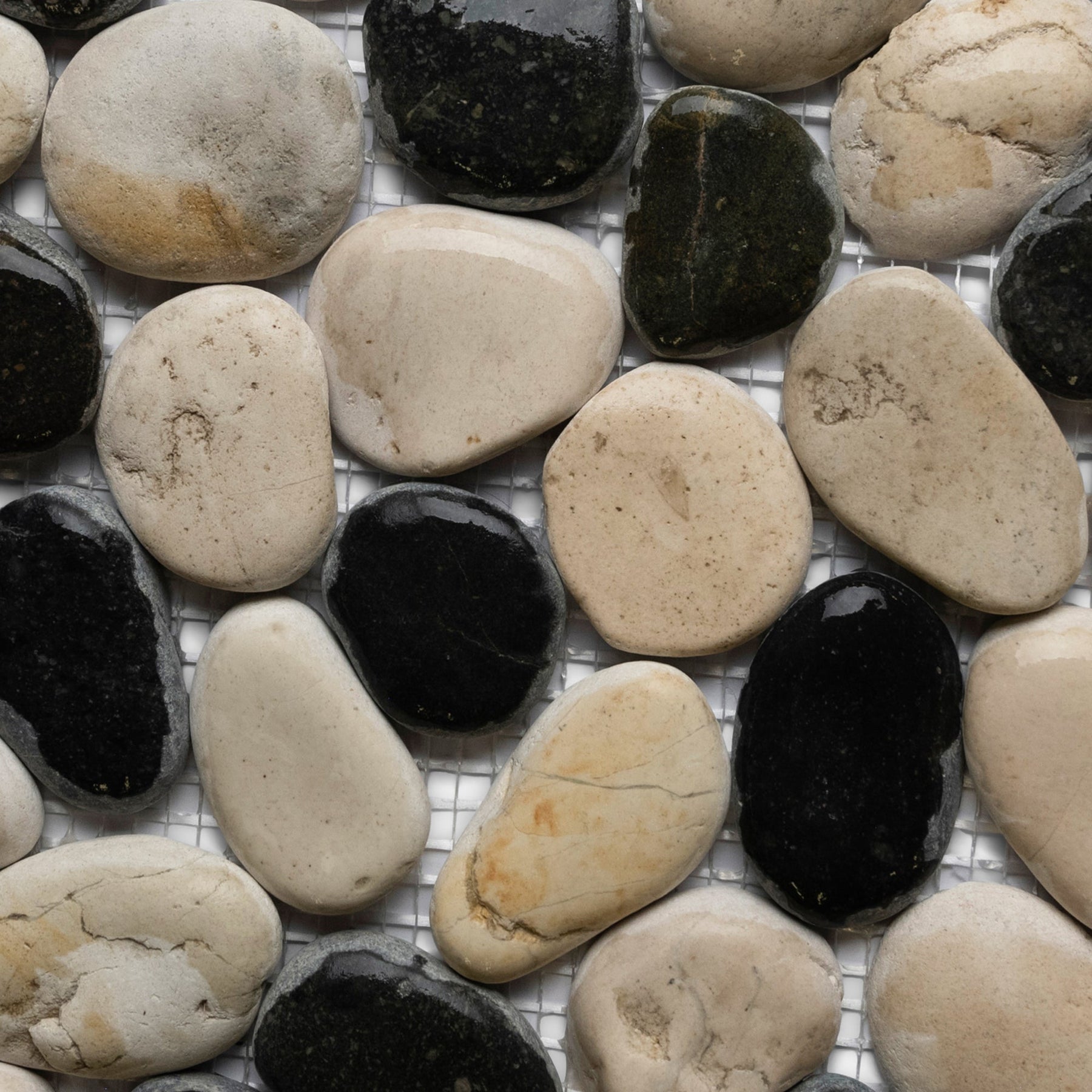 Black and White Pebble Tile | Pebble Tile Shop