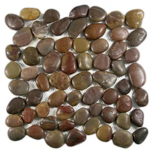 Polished Red Pebble Tiles | Pebble Tile Shop