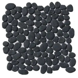 Primo Black Pebble Tile | Primo Pebble Tiles | Pebble Tile Shop