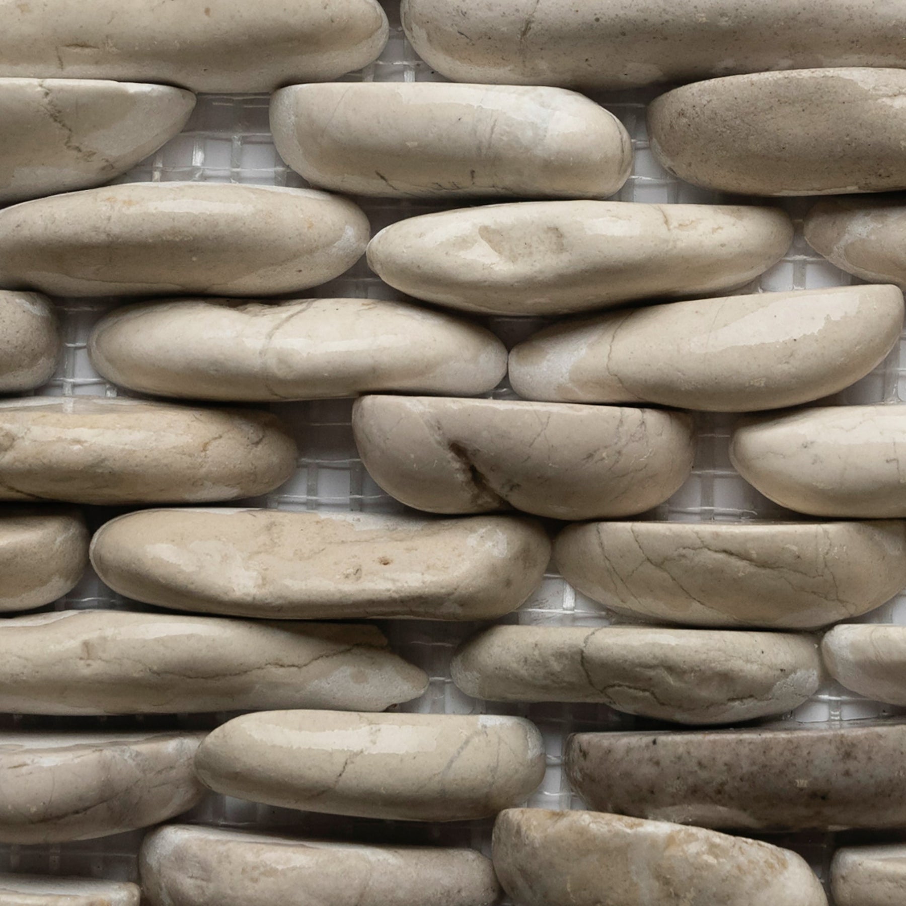 White Standing Pebble Tile | Standing Pebble Tiles | Pebble Tile Shop