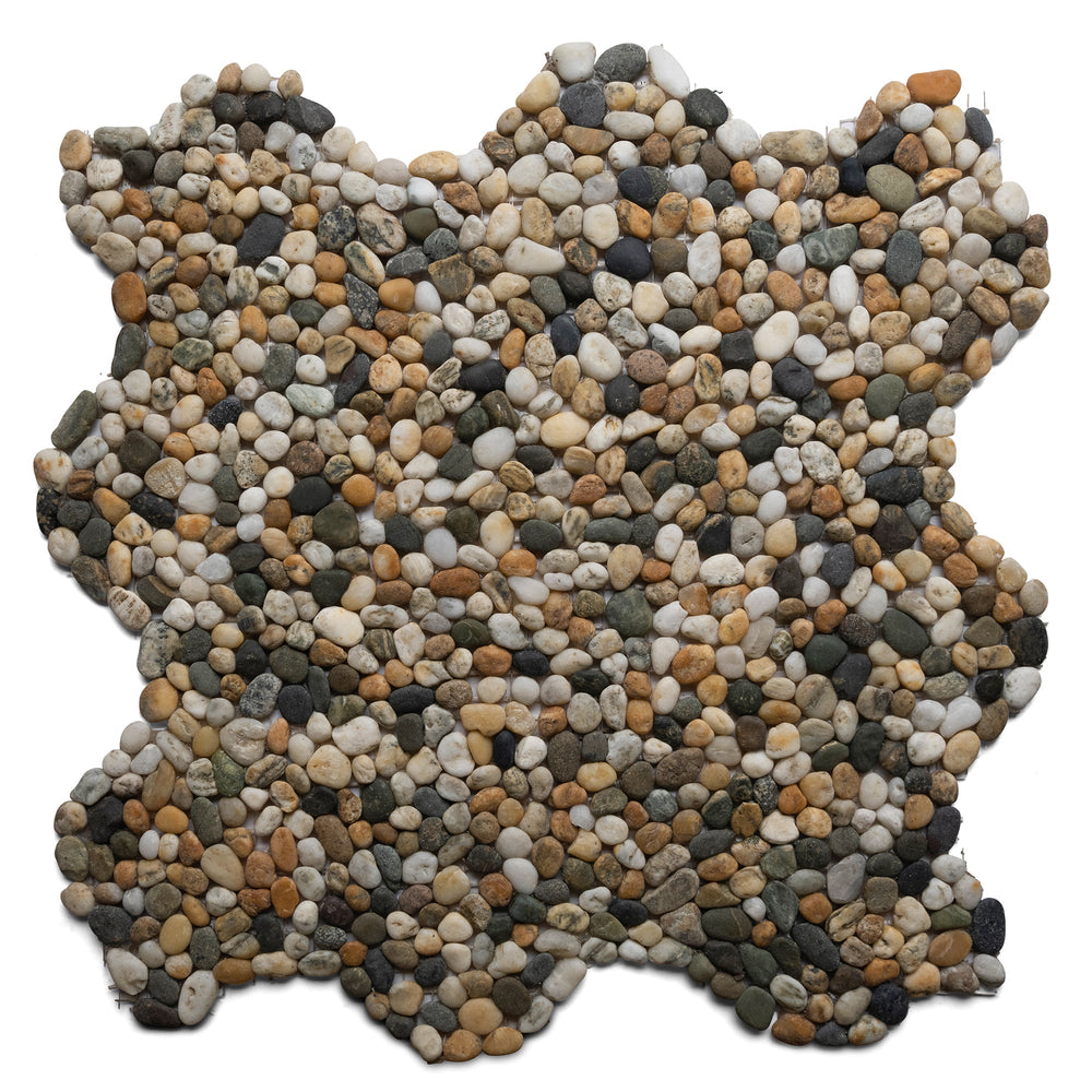 Yellow Gold Mixed Mini Pebble Tile